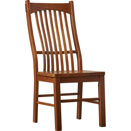 Loon Peak® Corwin Solid Wood Slat Back Side Chair In Brown And Reviews